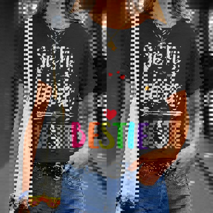 Matching Work Best Friend She's My Work Bestie T-Shirt | Mazezy