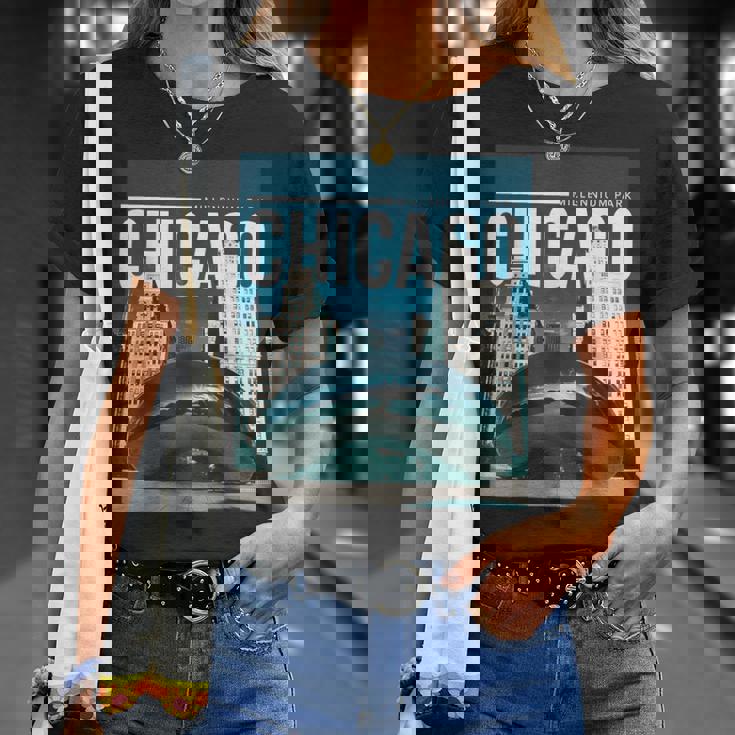 Millennium Park Bean May The Clout Be With Chicago Poster T-Shirt | Mazezy