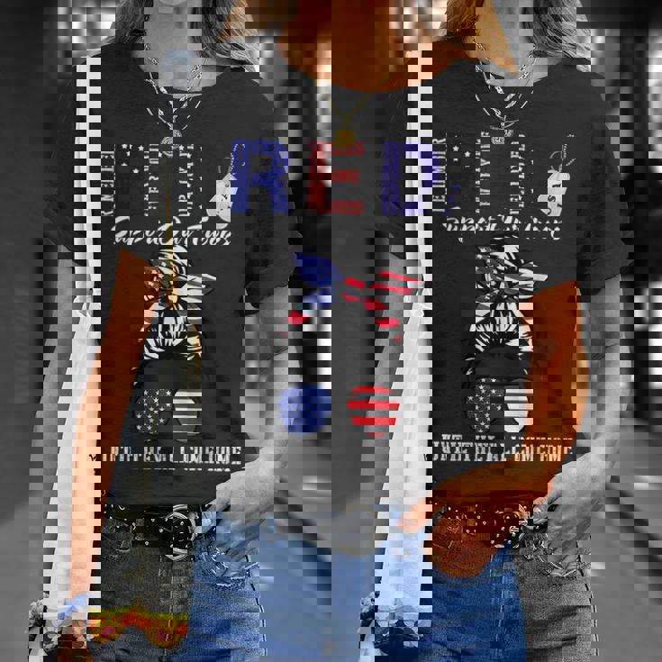 On Friday We Wear Red Military Support Troops Red Us Flag Unisex T ...