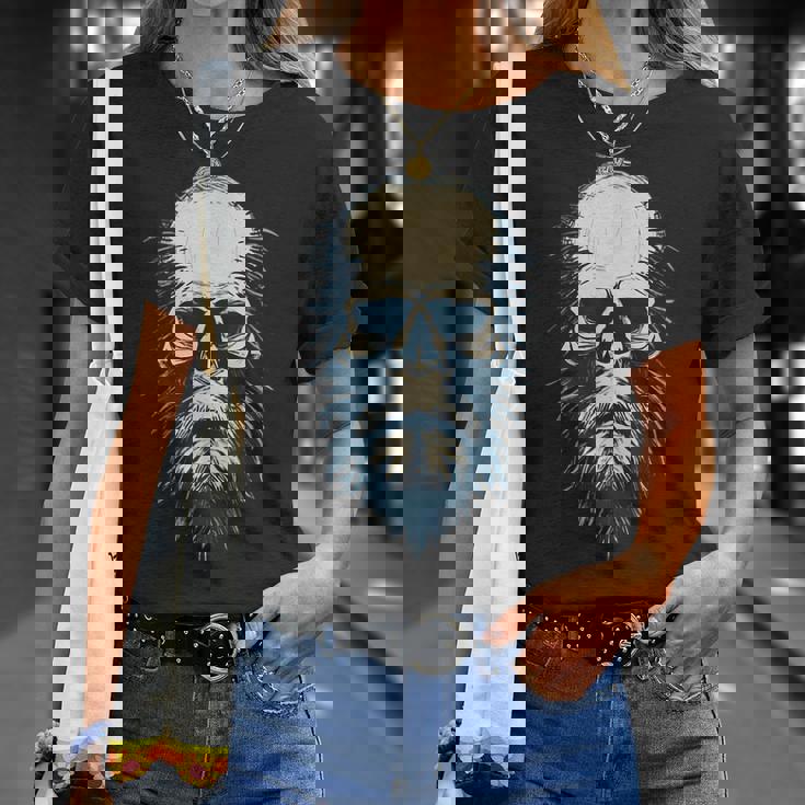 Sasquatch Skull Minimalist Bigfoot Horror Skull Sasquatch T-Shirt | Mazezy