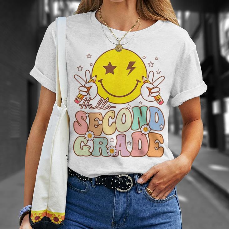 Hello Second Grade Funny Smile Face 2Nd Grade Back To School Unisex T ...