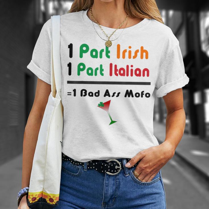 Part Irish Part Italian Ancestry Funny Math Meme Heritage Unisex T ...