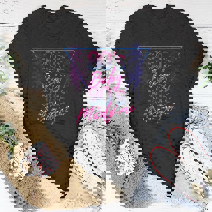 80S Baby 90S Made Me - Retro Throwback 90S Vintage Designs Funny Gifts Unisex T-Shirt | Mazezy