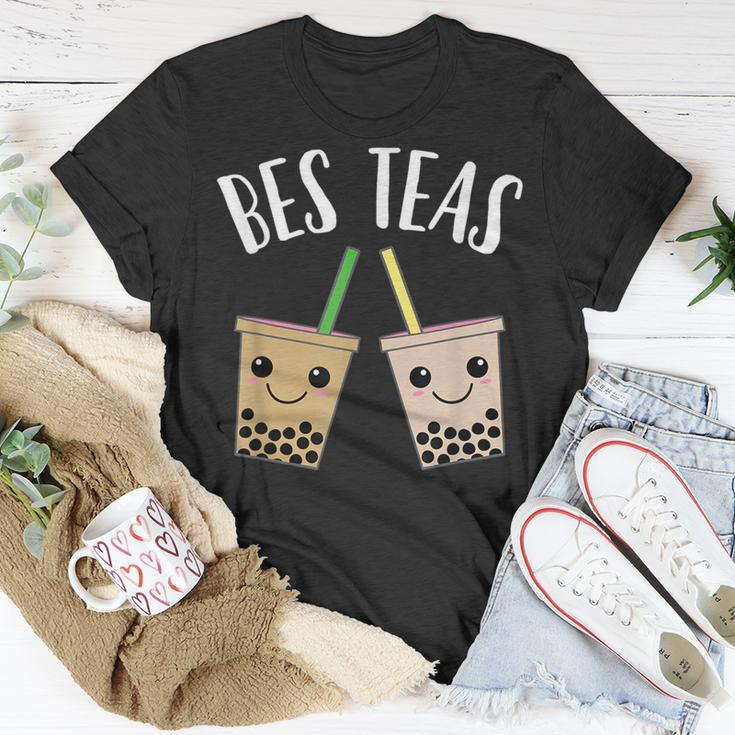 Bes Teas Cute Kawaii Boba Tea Bubble Tea Drinks Unisex T-Shirt | Mazezy