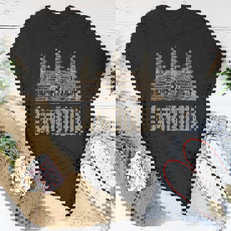 Cambodia Angkor Wat Khmer Historical Temple T-Shirt | Mazezy