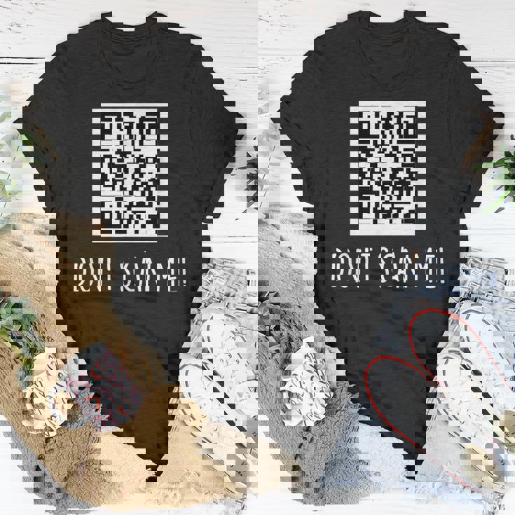 Don't Scan Me Qr Scan Code Joke T-Shirt | Mazezy