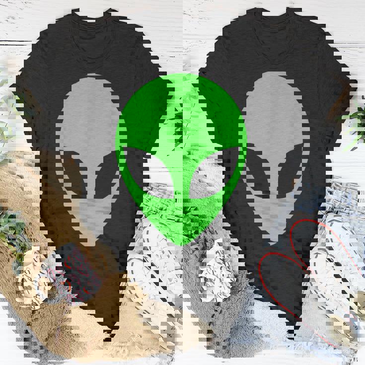 Green Alien Head Apparel 90'S Style Clothing Alien T-Shirt | Mazezy