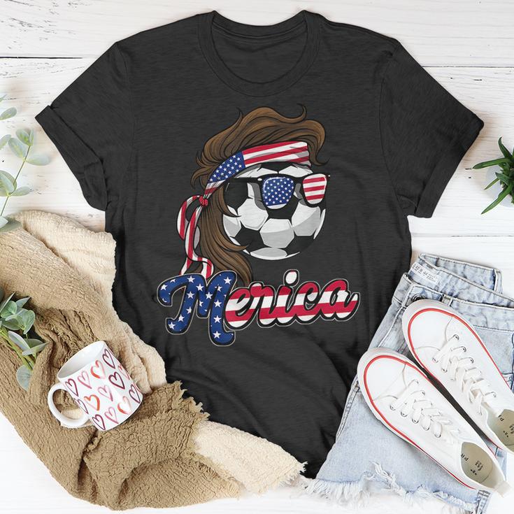 Merica Mullet Soccer Ball - Funny Redneck Mullet Pride Unisex T-Shirt ...