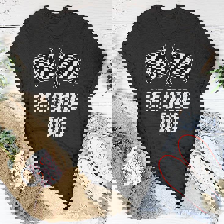 Pit Crew Dad Checkered Flag Hosting Race Car Birthday Partie Funny ...