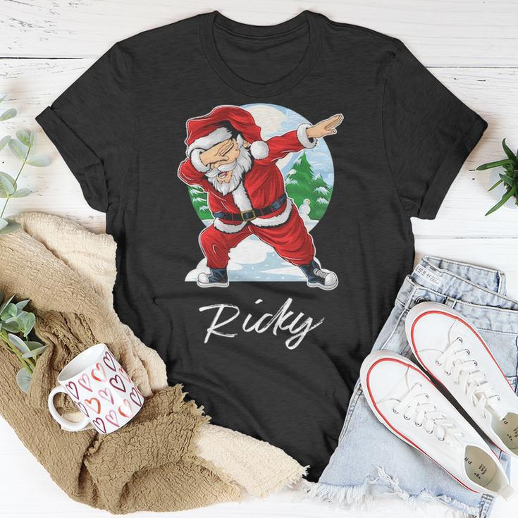 Ricky Name Gift Santa Ricky Unisex T-Shirt - Seseable