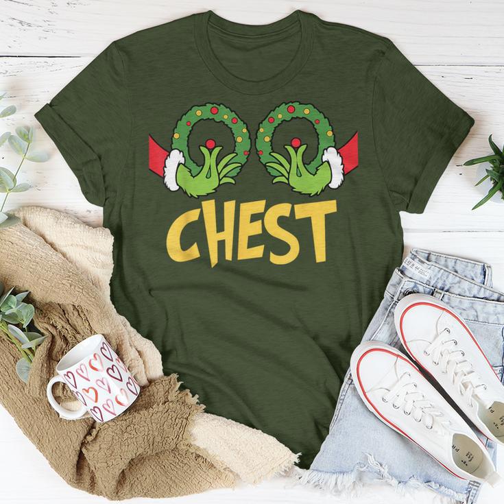 Chest Nuts Christmas Matching Couple Chest Nuts T-Shirt | Mazezy
