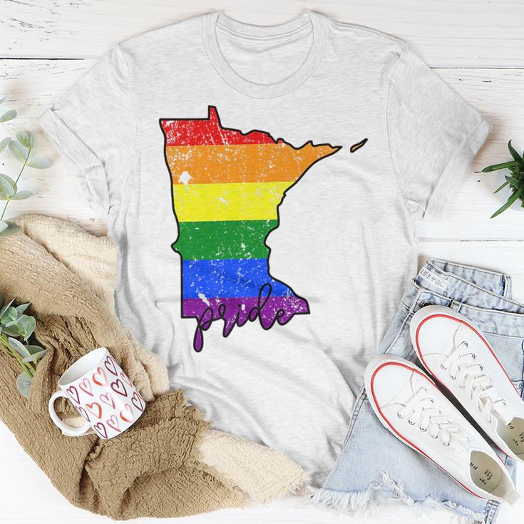 Minnesota Gay Pride With Lgbt Flag Ada023a Unisex T-Shirt | Mazezy