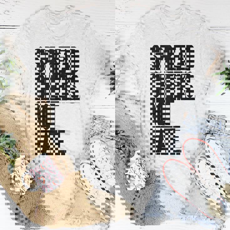 Spread Cheeks Not Hate Funny Gym Fitness And Workout Unisex T-Shirt | Mazezy