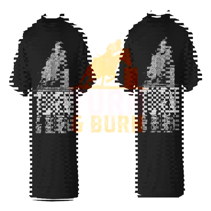 Barrel Racing Rust Print | Horse Rodeo Cowgirl Western Unisex T-Shirt ...