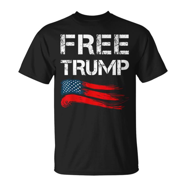 Free Trump I Stand With Trump Donald Trump 2024 T-Shirt | Seseable