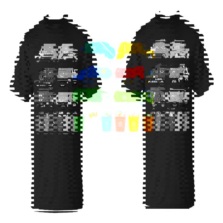 Garbage Truck Recycling Day Trash Waste Separation Birthday Unisex T ...