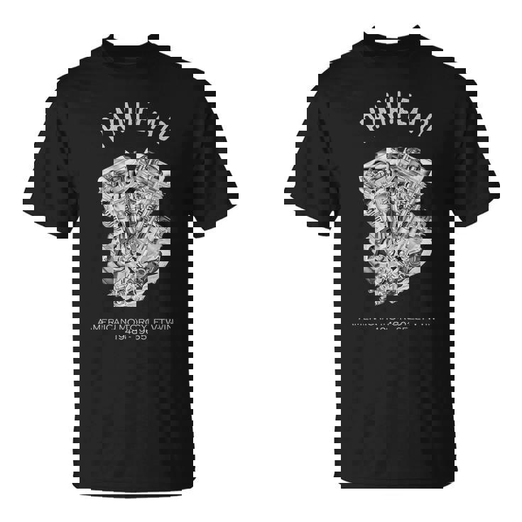 Panhead Vtwin Engine Cutaway Motorcycle 1948 Dark Colors Men's Back ...