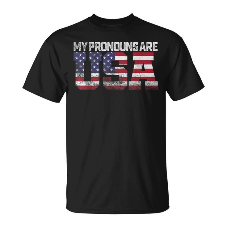 Retro Usa Flag Patriotic 4Th Of July My Pronouns Are Usa Patriotic ...
