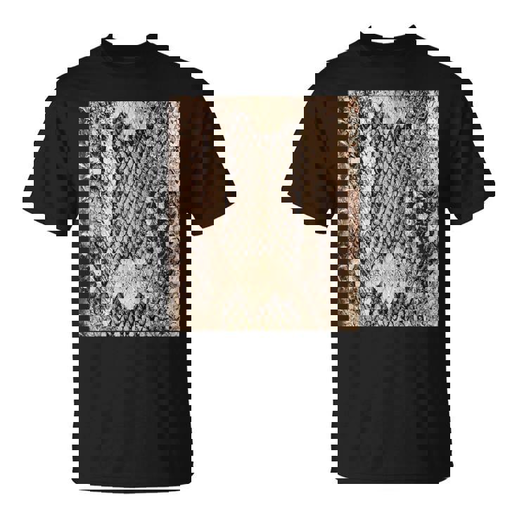 Snakeskin Print Snake Reptile Animal Rattlesnake T-Shirt | Mazezy