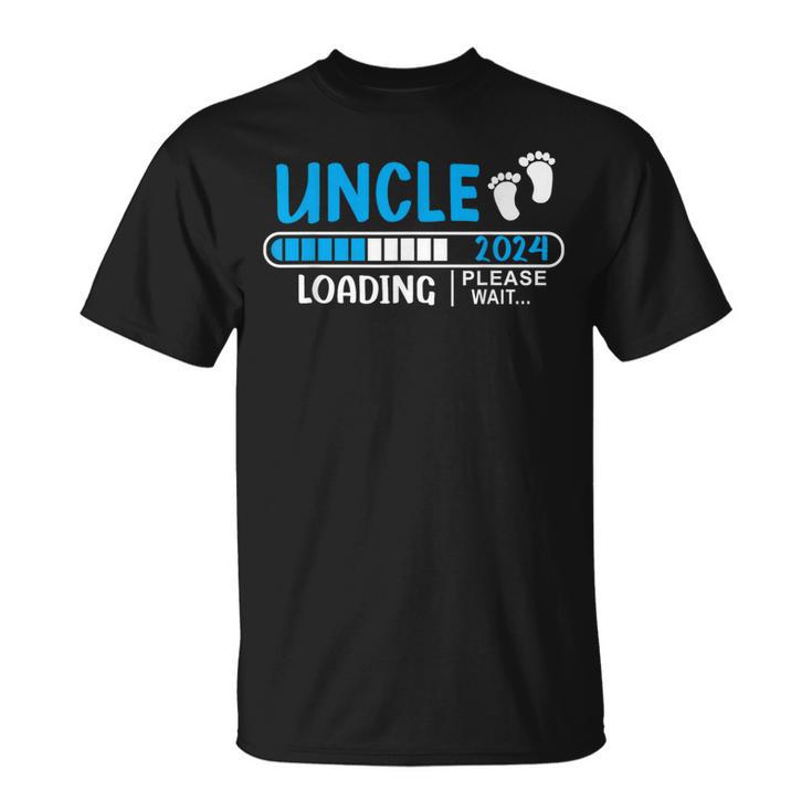 Soon To Be Uncle 2024 Uncle Loading 2024 New Uncle 2023 T-Shirt | Seseable