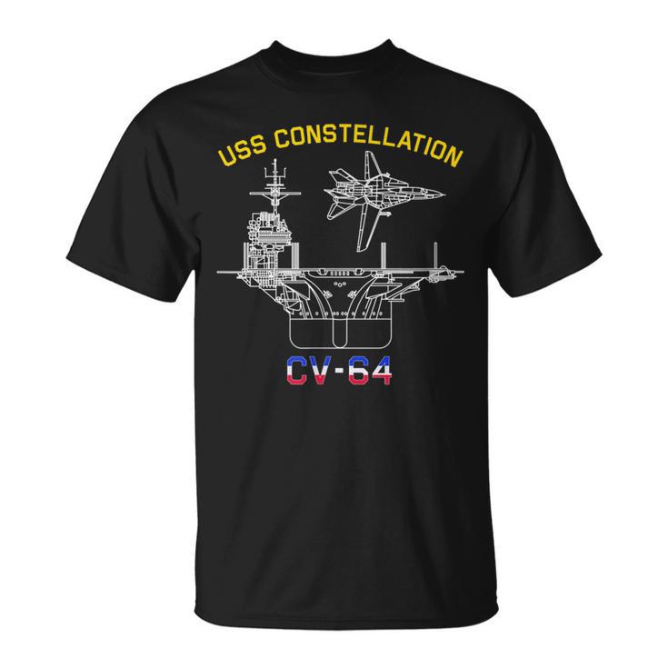 Uss Constellation Cv64 Aircraft Carrier F14 Tomcat Gift Unisex T-Shirt ...