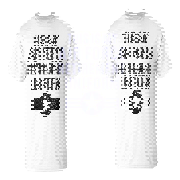 This Is My Air Force Retirement Uniform Usaf Military T-Shirt | Mazezy