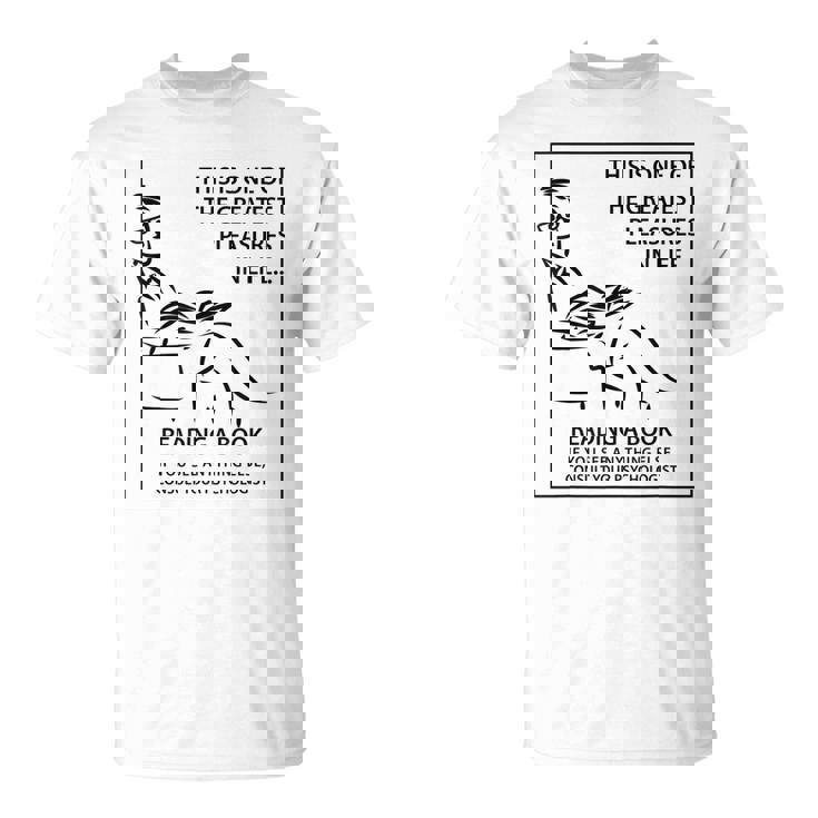 Book Reader Reading Optical Illusion Blow Job Men's Back Print T-shirt ...