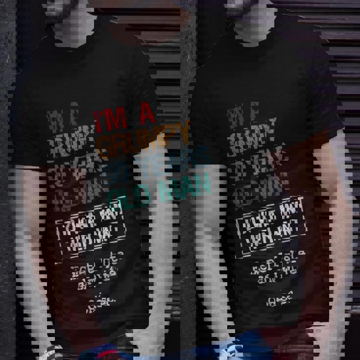 90 Years Grumpy Old Man Funny Birthday Unisex T-Shirt | Mazezy