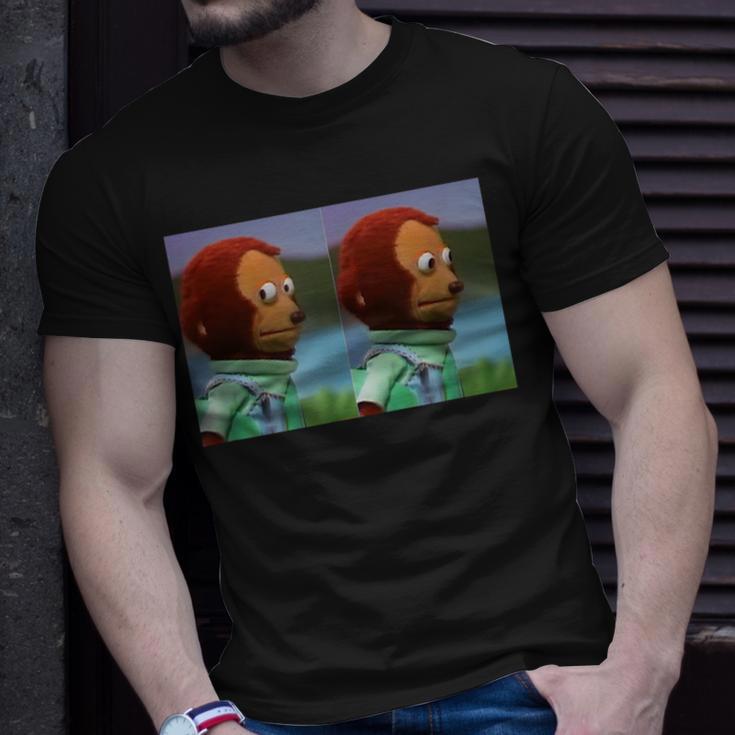 Awkward Look Meme Monkey Puppet Meme T-Shirt | Mazezy