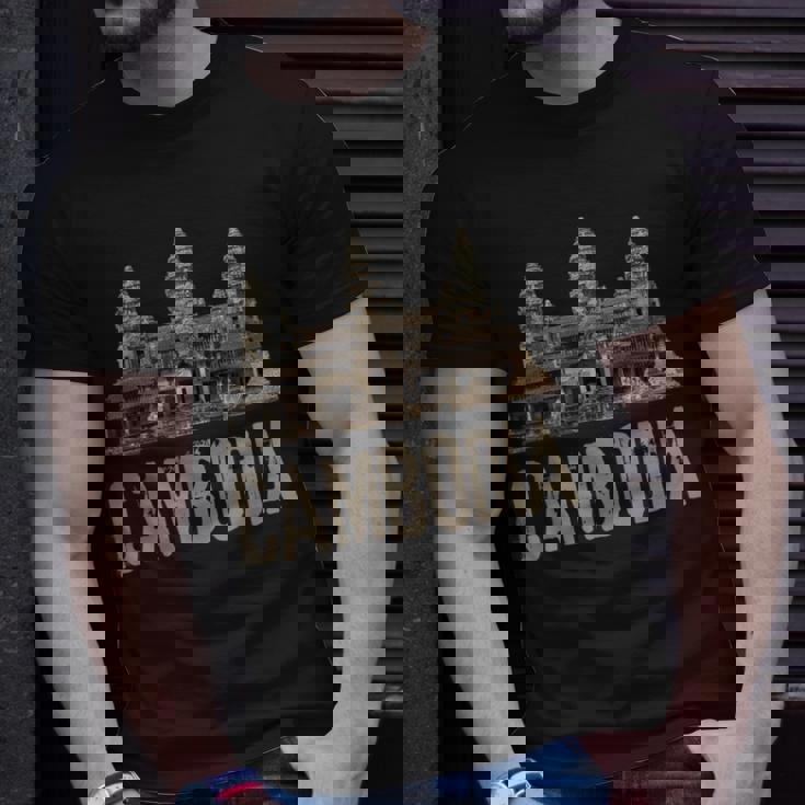 Cambodia Angkor Wat Khmer Historical Temple T-Shirt | Mazezy