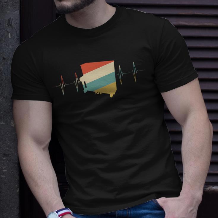 Celesta Player Heartbeat Retro Ecg Ekg T-Shirt | Mazezy