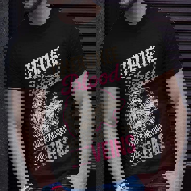 Cherokee Blood Runs Through My Veins Indigenous Native Pride T-Shirt ...