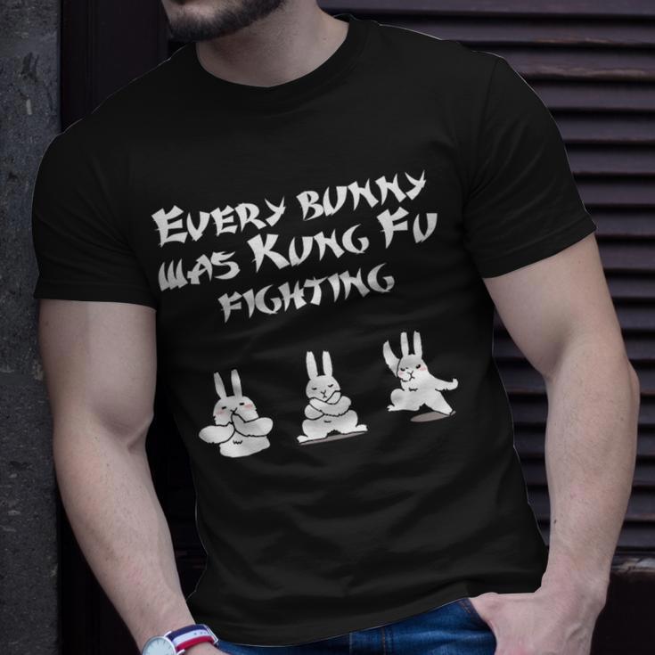 Easter Every Bunny Was Kung Fu Fighting Karate T-Shirt | Mazezy