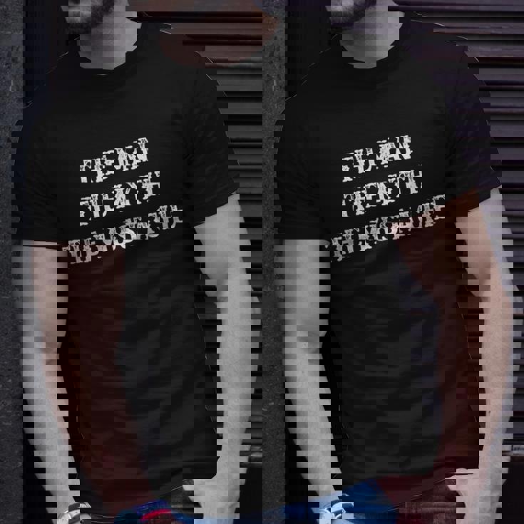 Funny Mustache Gifts The Man The Myth The Mustache Unisex T-Shirt | Mazezy