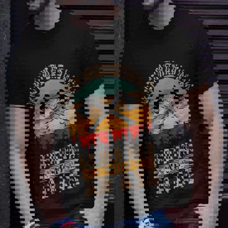 Funny Never Underestimate An Old Man With An Axe Throwing Old Man Funny ...