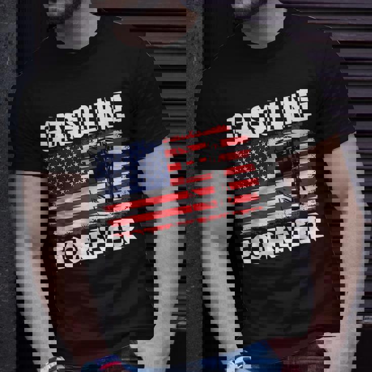 Gasoline Forever Funny Gas Cars Lover Patriotic Usa Flag Patriotic ...