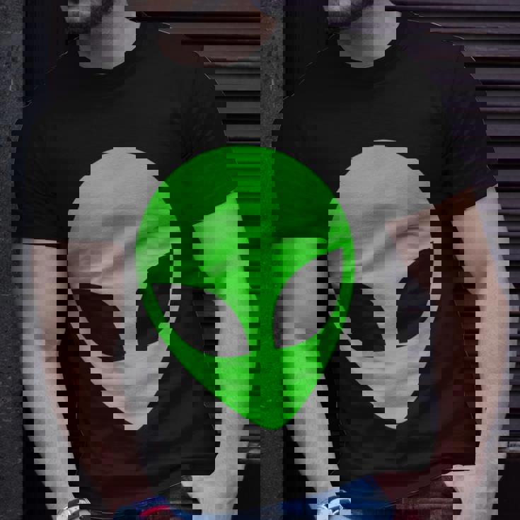 Green Alien Head Apparel 90'S Style Clothing Alien T-Shirt | Mazezy
