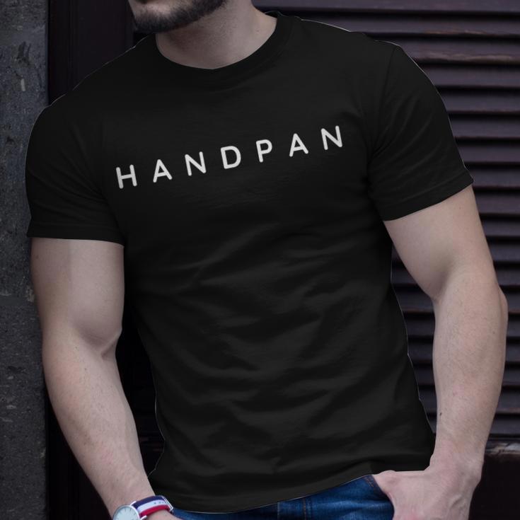 Handpan Players Modern Font Handpan Accessories T-Shirt | Mazezy