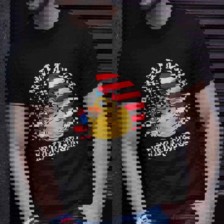 I Need More Firequacker 4Th Of July Firecracker Duck Unisex T-Shirt ...