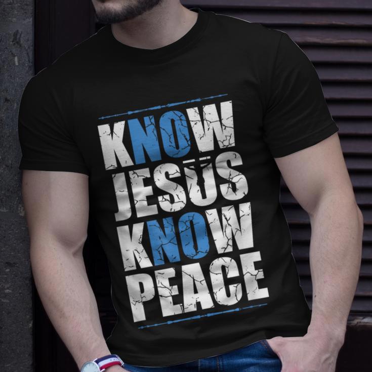 Jesus Love Bible Know Jesus Know Peace No Jesus No Peace T-Shirt ...