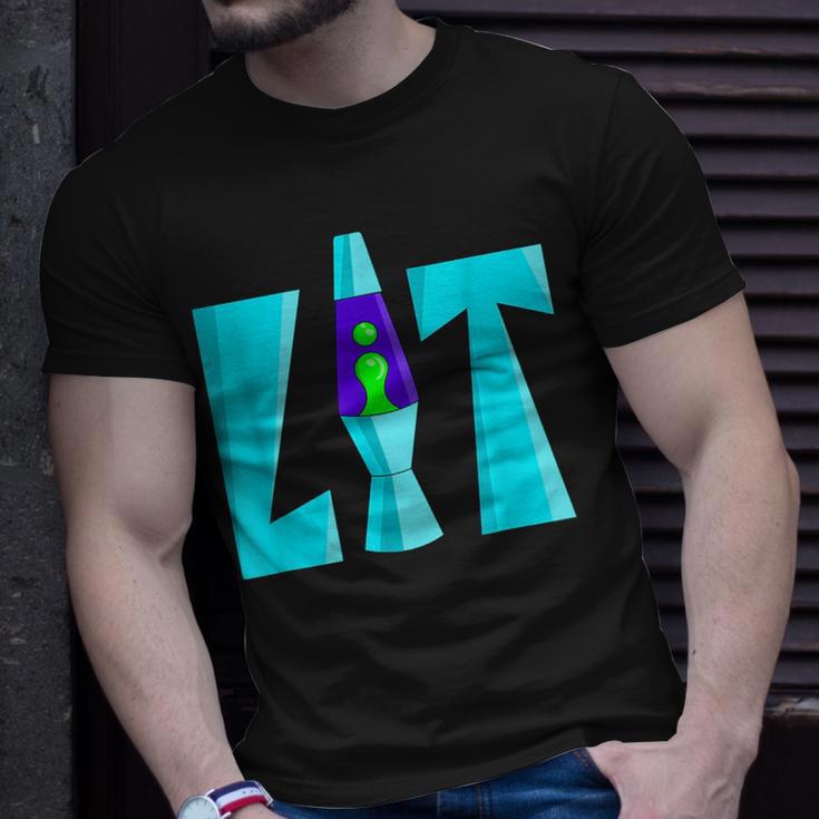 Lit Lava Lamp Drippy Retro 80S 90S Graffiti Unisex T-Shirt | Mazezy