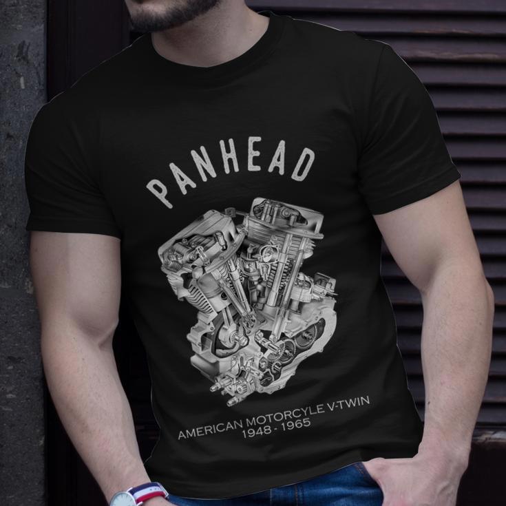 Panhead Vtwin Engine Cutaway Motorcycle 1948 Dark Colors Unisex T-Shirt ...