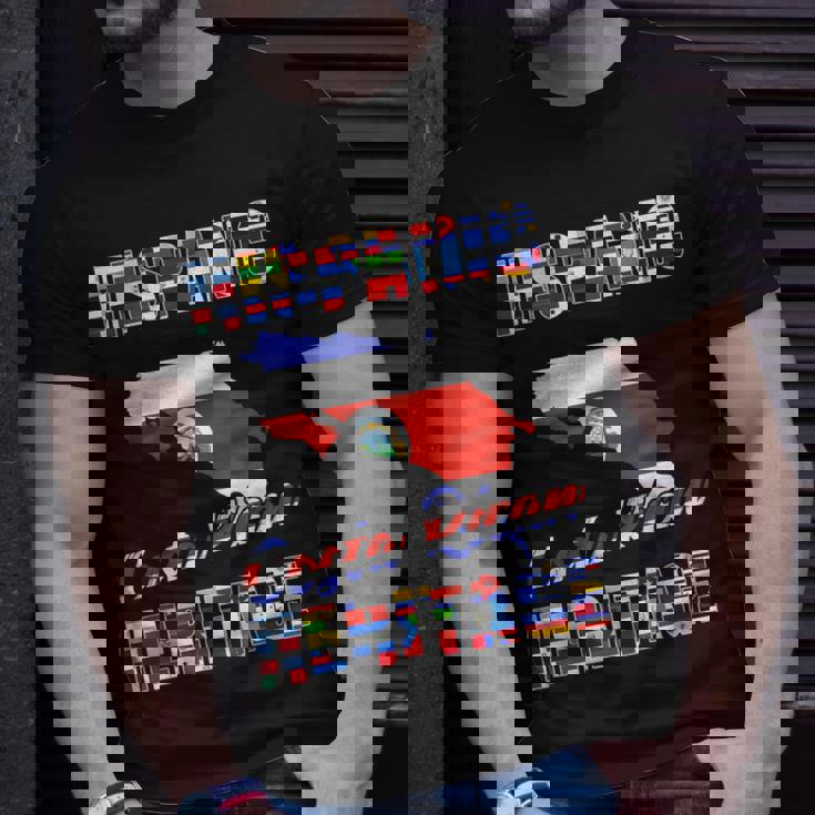 Hispanic Costa Rican Heritage Costa Rica Flag Pride T-Shirt | Mazezy