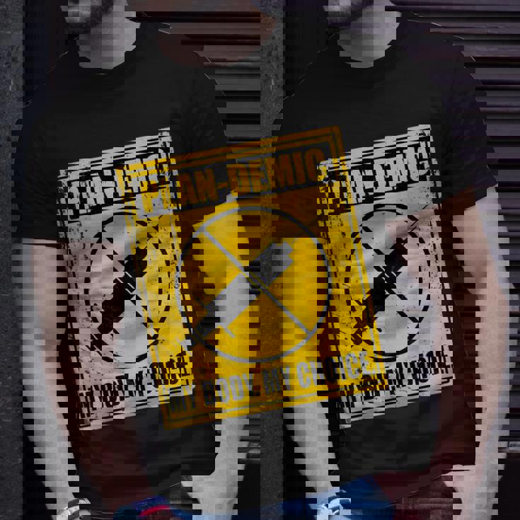 Plan-Demic My Body My Choice Plan Demic Plandemic T-Shirt | Mazezy