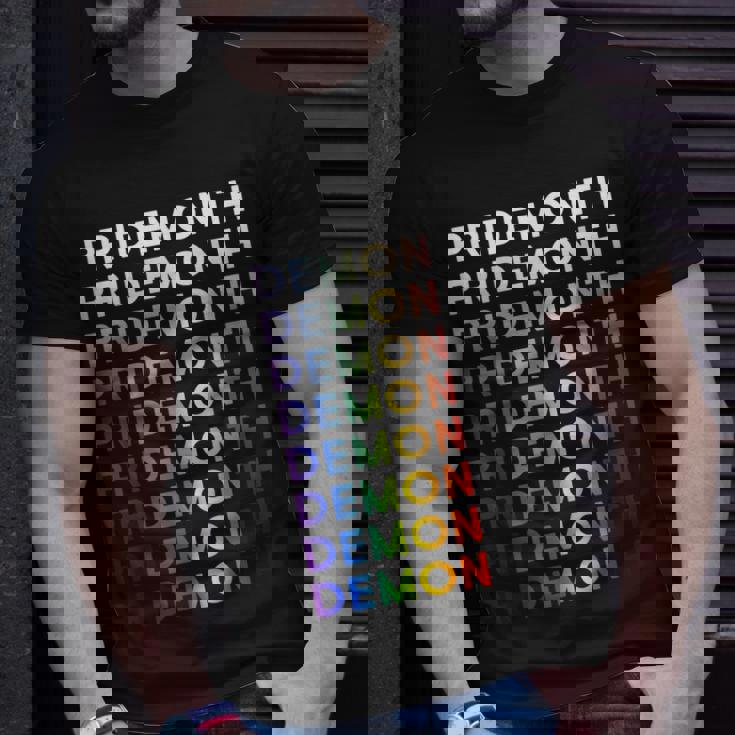 Pride Month Demon Pridemonth Demon Unisex T-Shirt | Mazezy