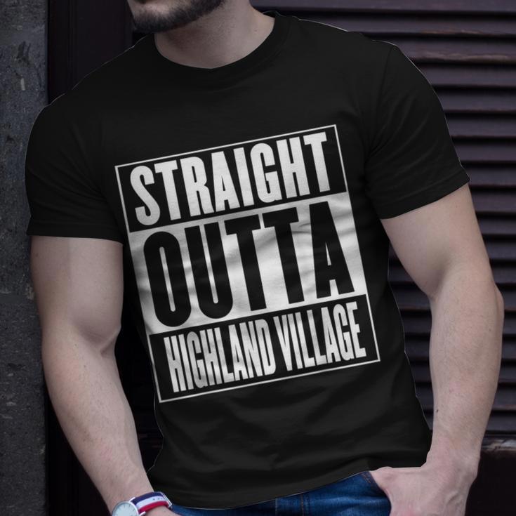 Straight Outta Highland Village T-Shirt | Mazezy