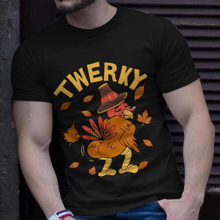Twerky Thanksgiving Turkey Butt Twerk Dance Pun 2023 T-Shirt | Mazezy