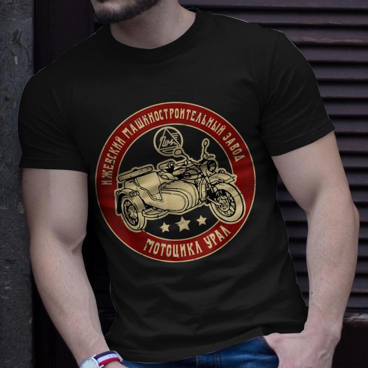 Ural Motorcycle Offroad Motorcyclist Unisex T-Shirt | Mazezy