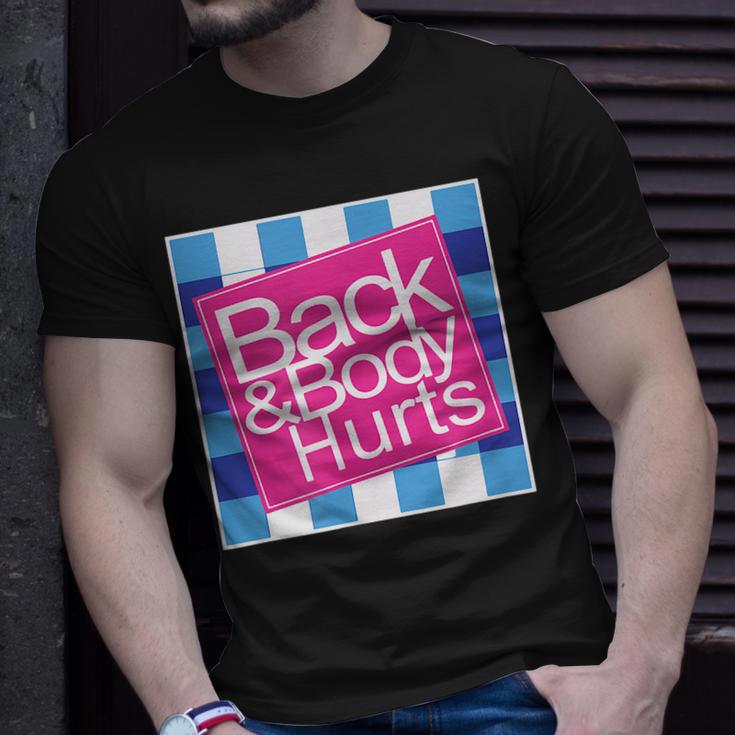 Vintage Back Body Hurts Cute Funny Meme Parody Meme Funny Gifts Unisex ...