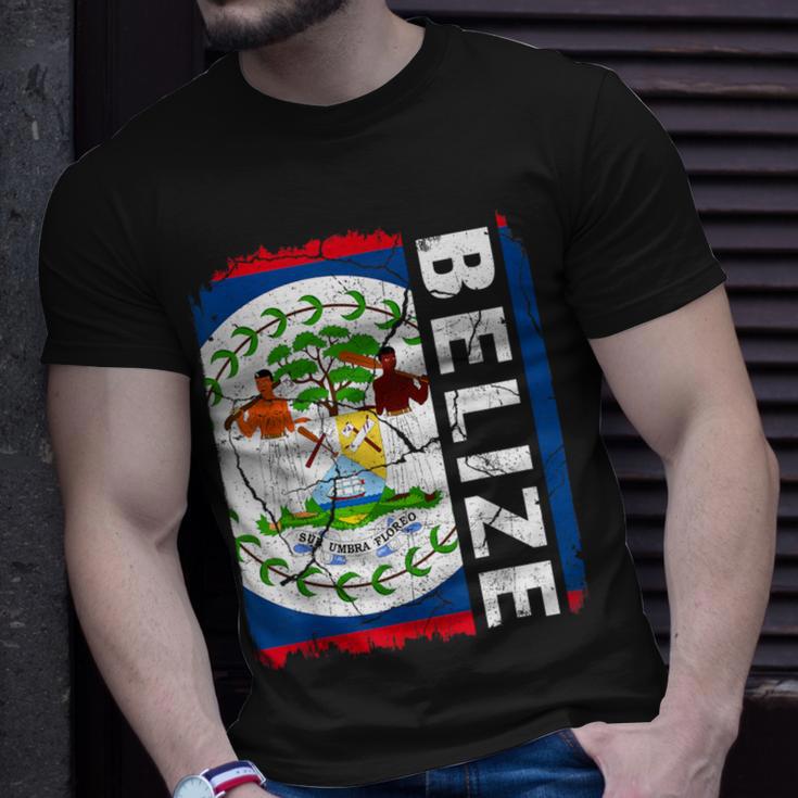 Vintage Belizean Flag Belize Pride Roots Heritage T-Shirt - Monsterry